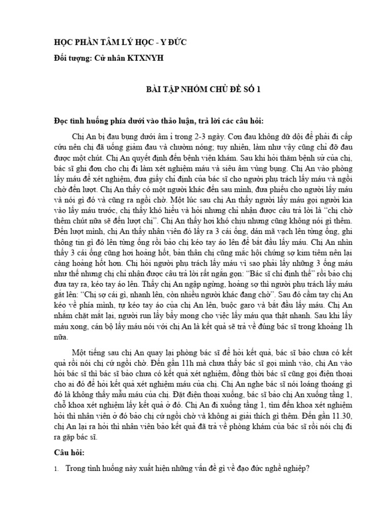 Yeu Cau BT Nhóm Tlyd Cnktxnyh | PDF