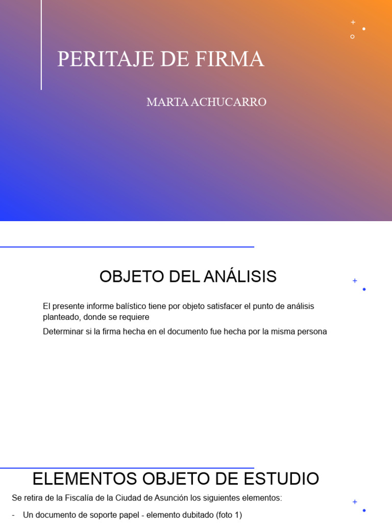 Peritaje de Firma - 1º Parcial | PDF