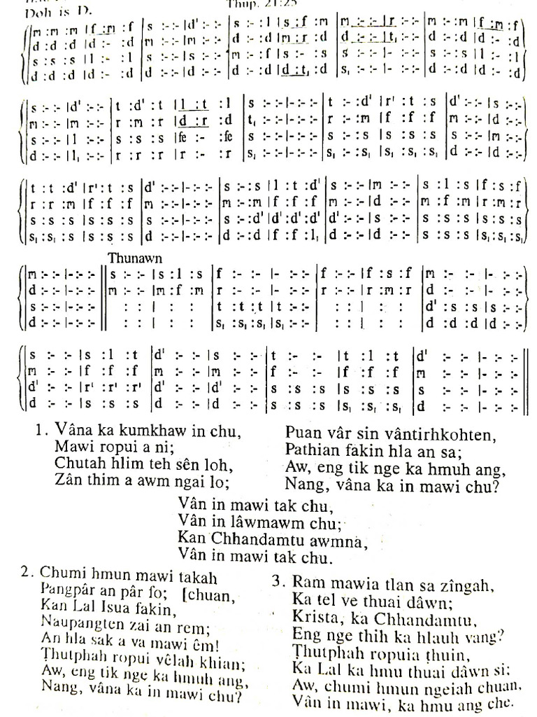 Vâna Ka Kumkhaw in Chu | PDF
