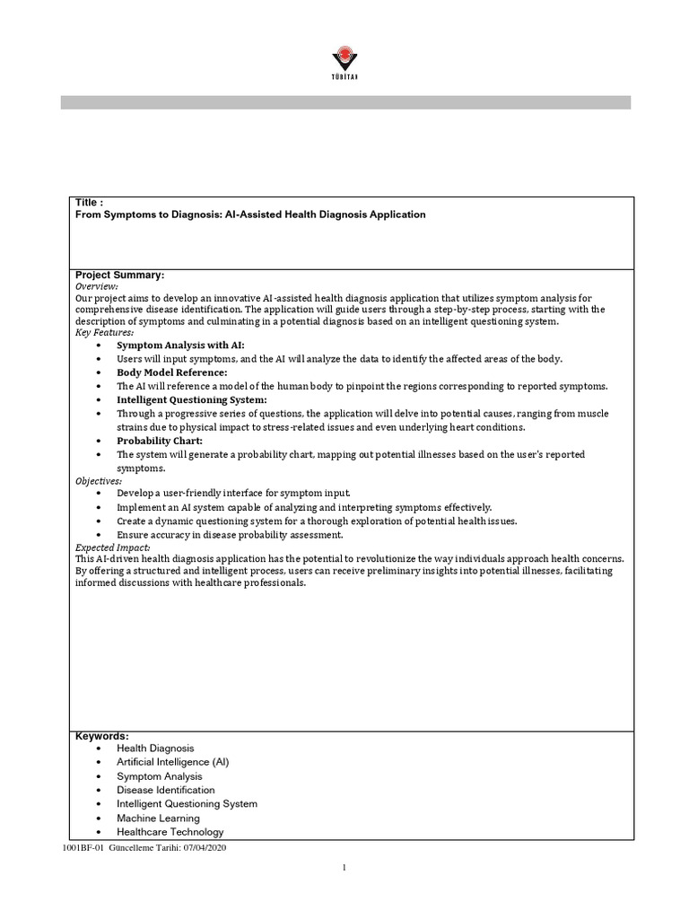 Tubitak Proposal Form Template (2) 13 | PDF | Artificial Intelligence | Intelligence (AI ...