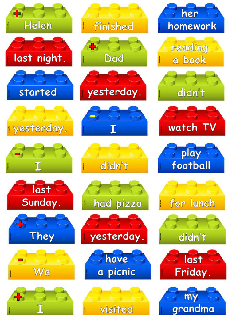 Past Simple - Lego Bricks - Strawberries - Oranges | PDF