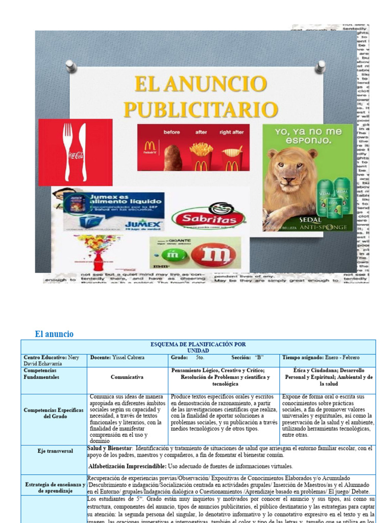 Uso de la Segunda Persona en Anuncios | PDF | Evaluación | Aprendizaje