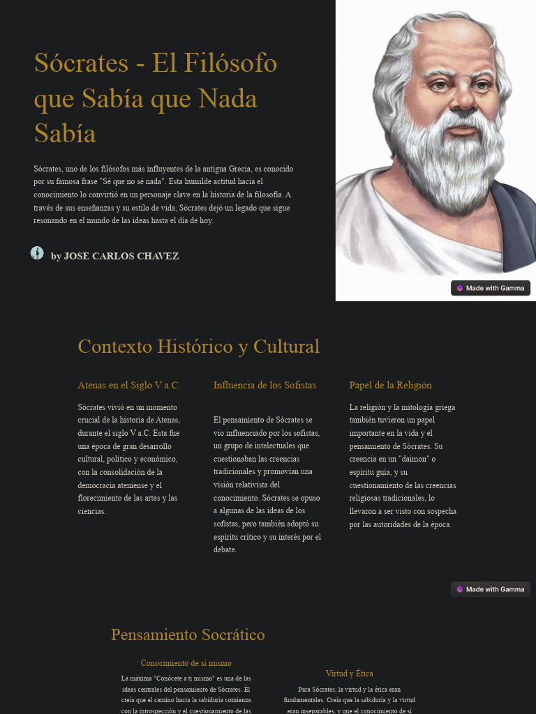 Socrates El Filosofo Que Sabia Que Nada Sabia | PDF | Sócrates | Virtud