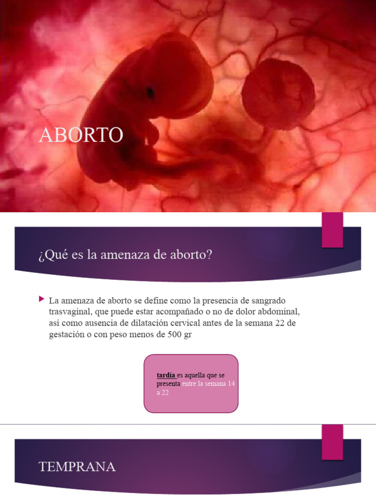 AMENZA DE ABORTO | PDF | El embarazo | Aborto