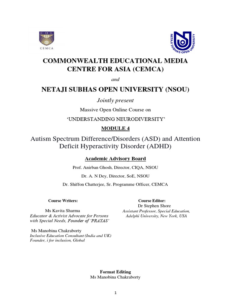Module 4 Reading | PDF | Asperger Syndrome | Autism Spectrum