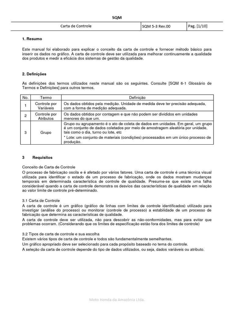 5-3 Carta de Controle | PDF | Qualidade (negócios) | Mediana (Estatística) 5-3 Carta de Controle | PDF | Qualidade (negócios) | Mediana (Estatística)