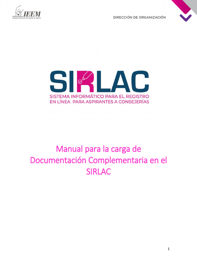 Guía Carga Documentos SIRLAC | PDF | Contraseña