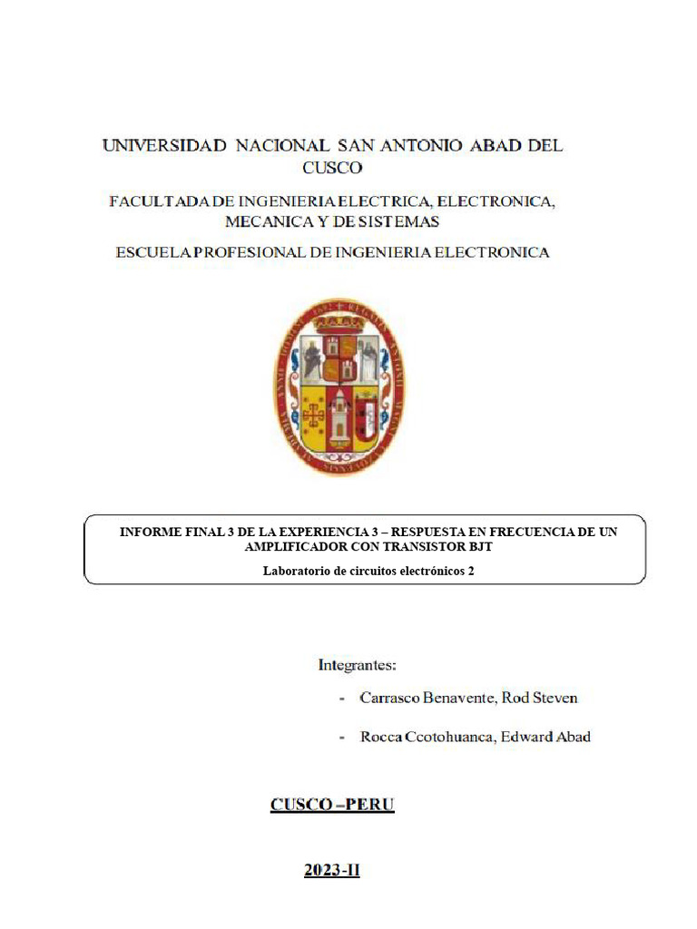 3er INF FINAL - LABO L2 | PDF | Red eléctrica | Frecuencia