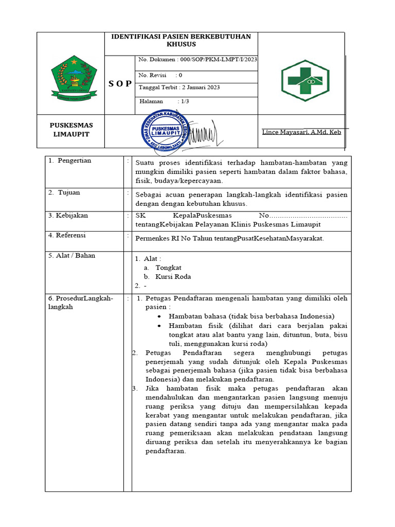 Form Sop | PDF