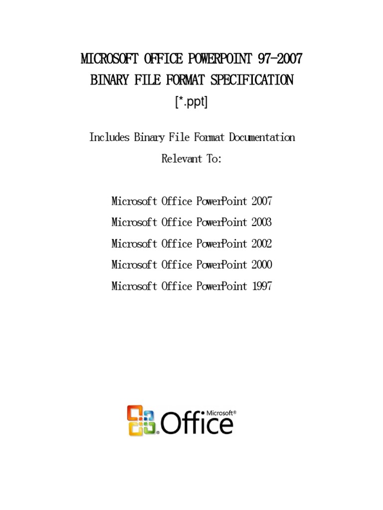 Power Point 972007 Binary File Format PPT Specification | PDF