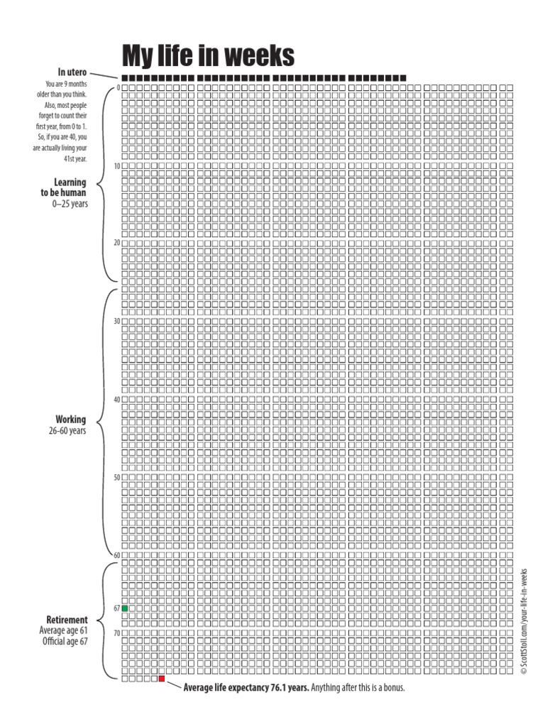 My Life in Weeks: A 90-Year Overview | PDF