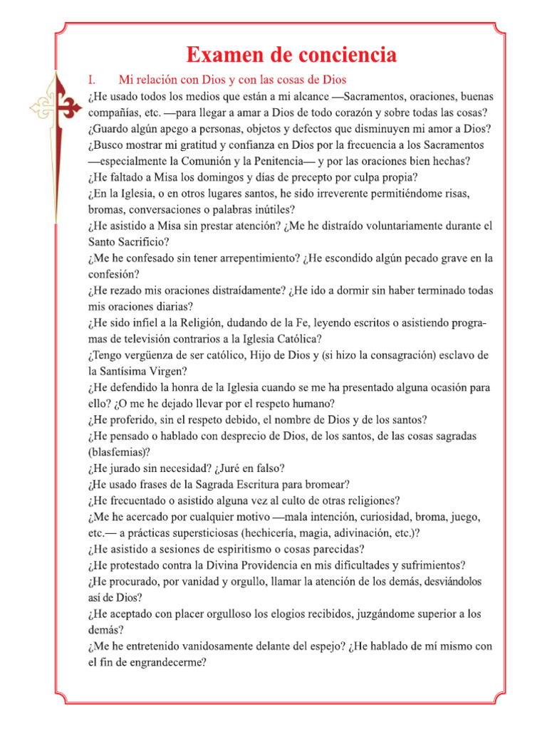 Examen de Conciencia | PDF