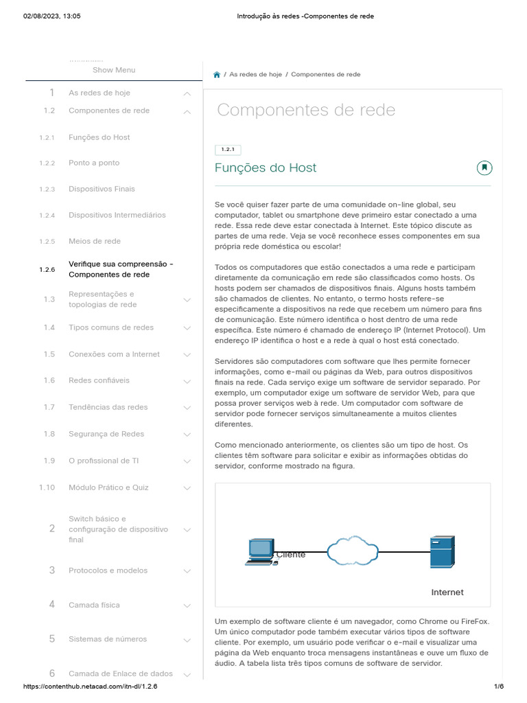 Introdução Às Redes - Componentes de Rede | PDF | Rede de computadores ...