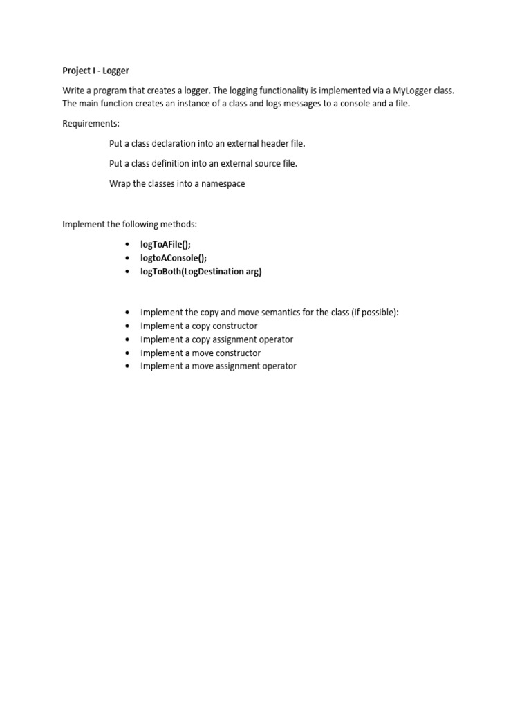 Logger Implementation Guide | PDF | Computers