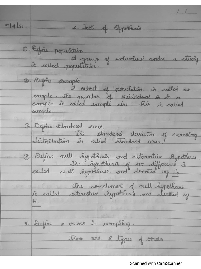 Module 4 - Test of Hypothesis | PDF