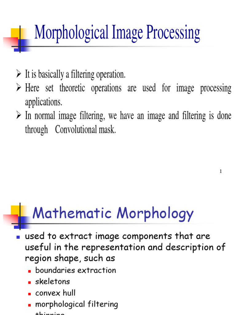 Morphological Image Processing | PDF | Computer Graphics | Geometry