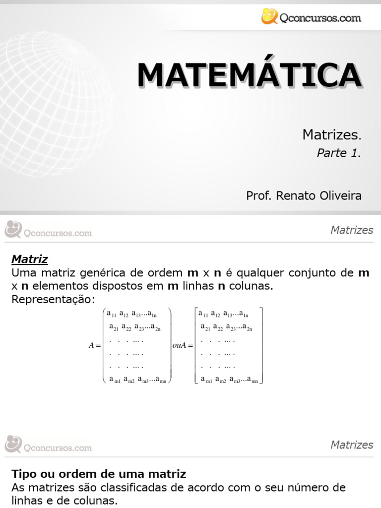 Matrizes 01 | PDF