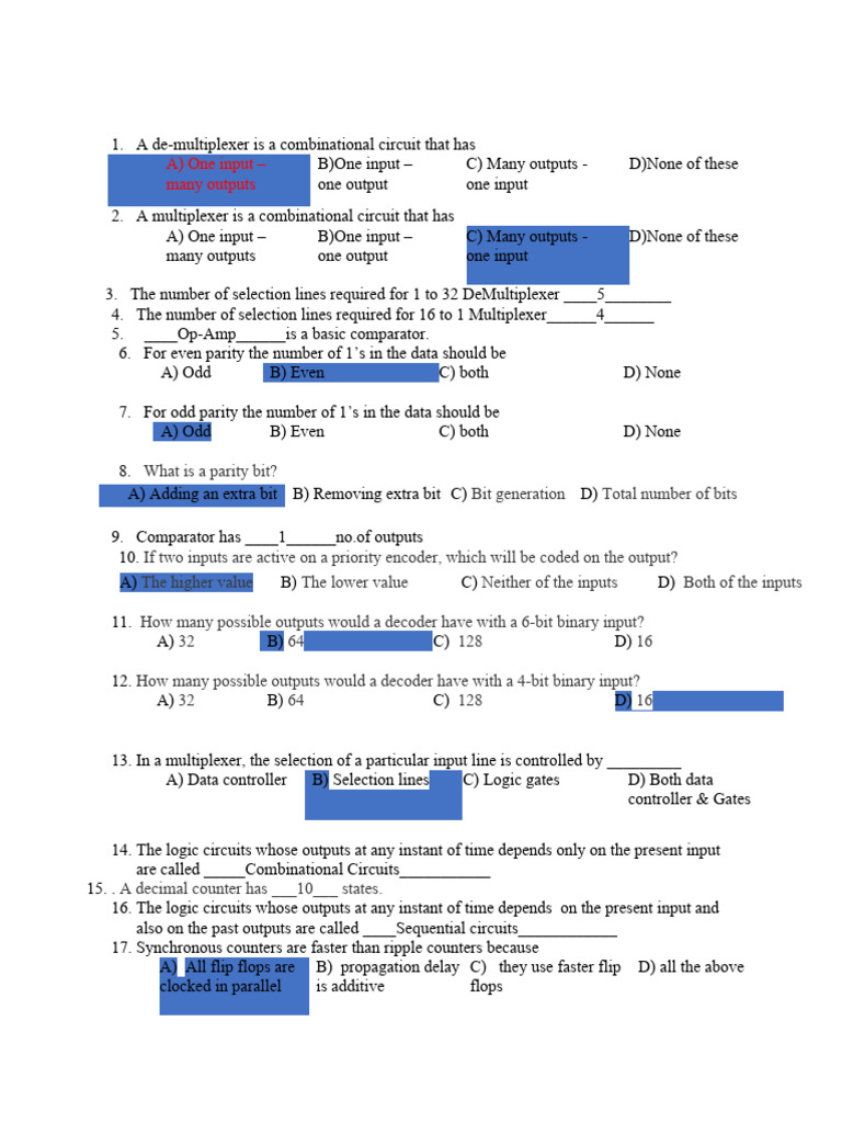 Digital Electronics MCQs | PDF | Electronic Design | Integrated Circuit