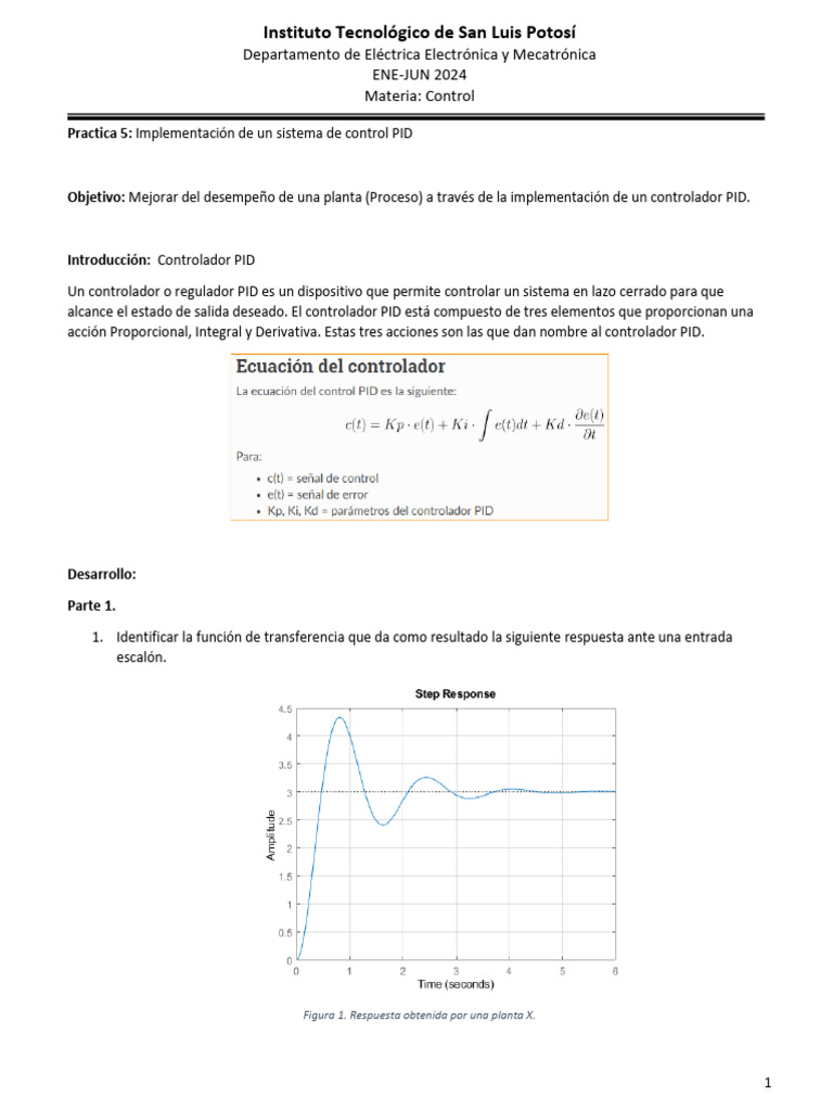 PRACTICA 5 - CONTROL PID 1 | PDF | Informática | Ingeniería