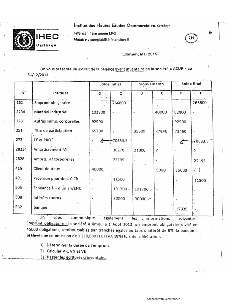 Compta 2 Mai 2015 | PDF