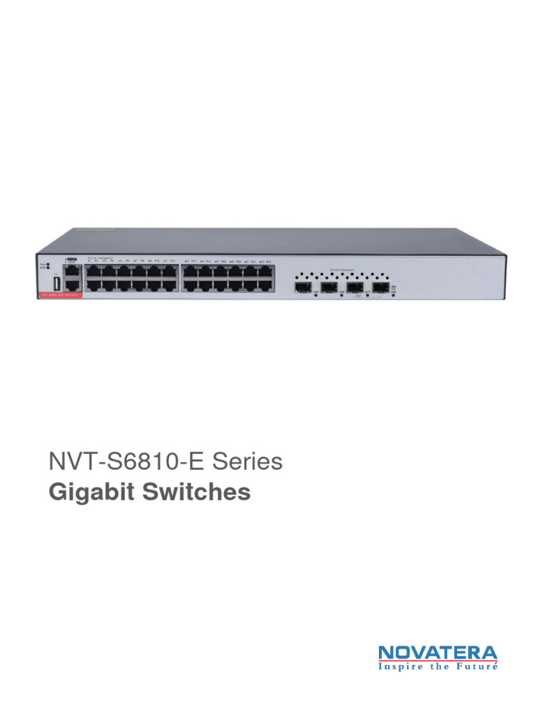 NVT-S6810-E Series Gigabit Switches | PDF | Computer Network | Network ...