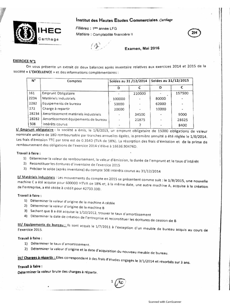 Compta 2 Mai 2016 | PDF