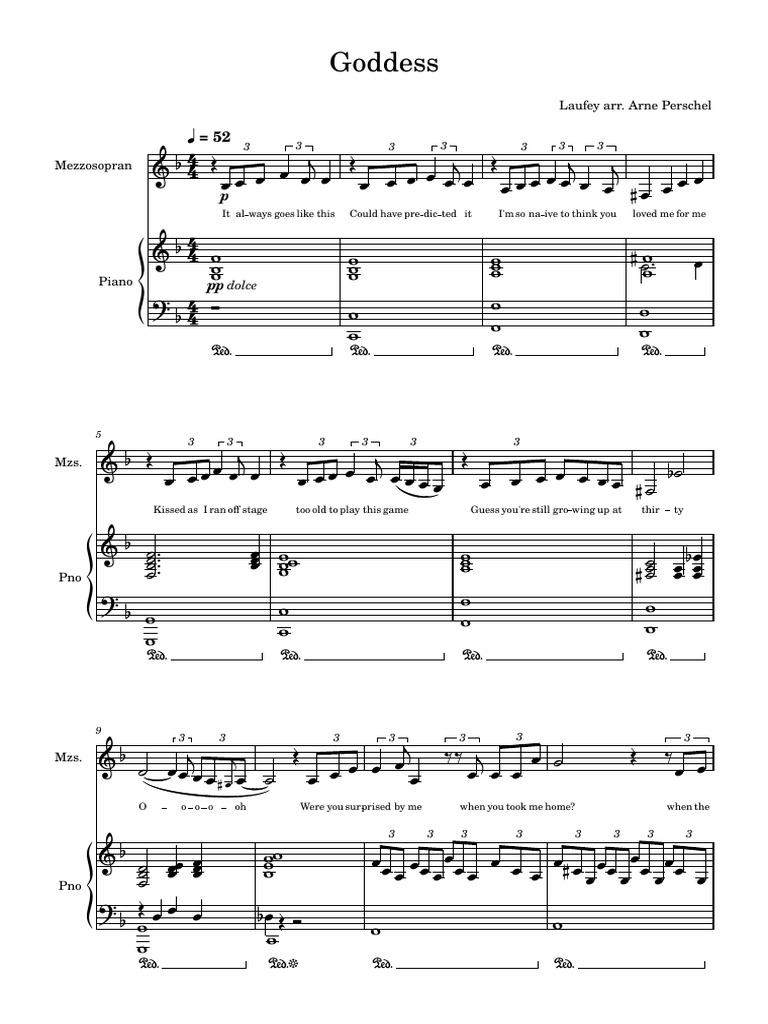 Goddess by Laufey Piano Sheet Music | PDF