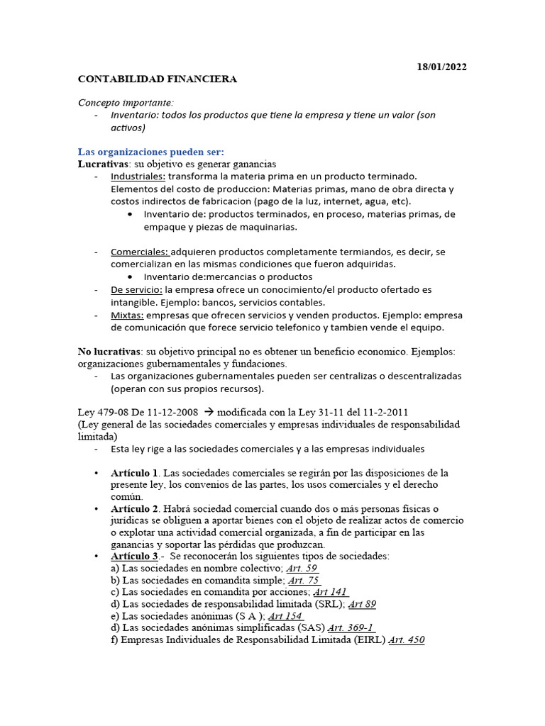 Contabilidad Clase | PDF | Business | Sociedad