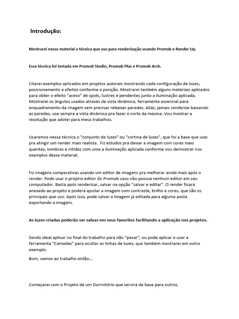 Renderização Promob e Render Up | PDF | Imagem | Cor