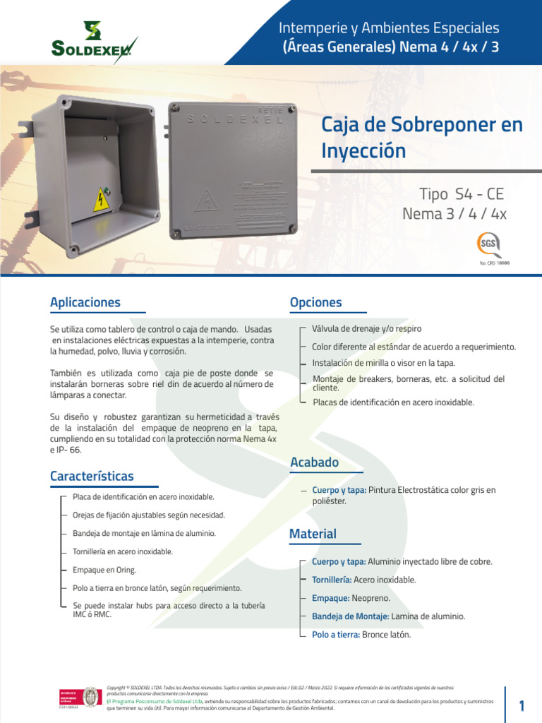 FICHA-Caja de Sobreponer Por Inyeccion | Descargar gratis PDF | Rieles | Materiales