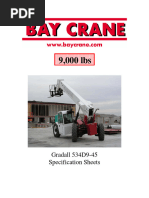SkyTrak 12054 Specifications & Load Chart | PDF | Horsepower | Car