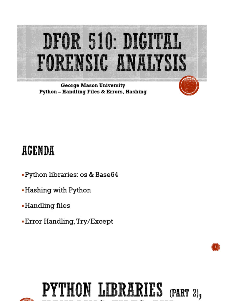 Dfor510 Week10 Python Files Hash Err Pdf Python Programming Language Text File