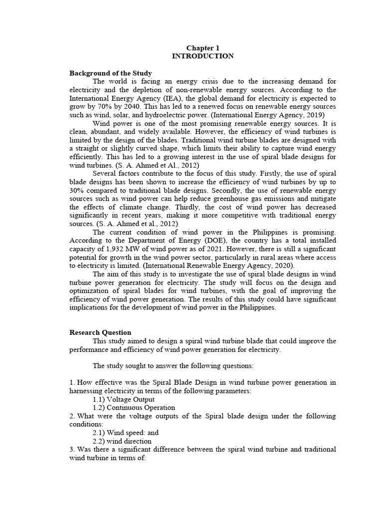 Revised Chapter 1 5 Grp.05 Pr2 | PDF | Wind Power | Wind Turbine