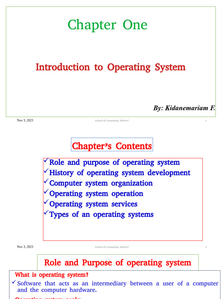 Chapter 1 Introduction To OS | PDF | Operating System | Programming