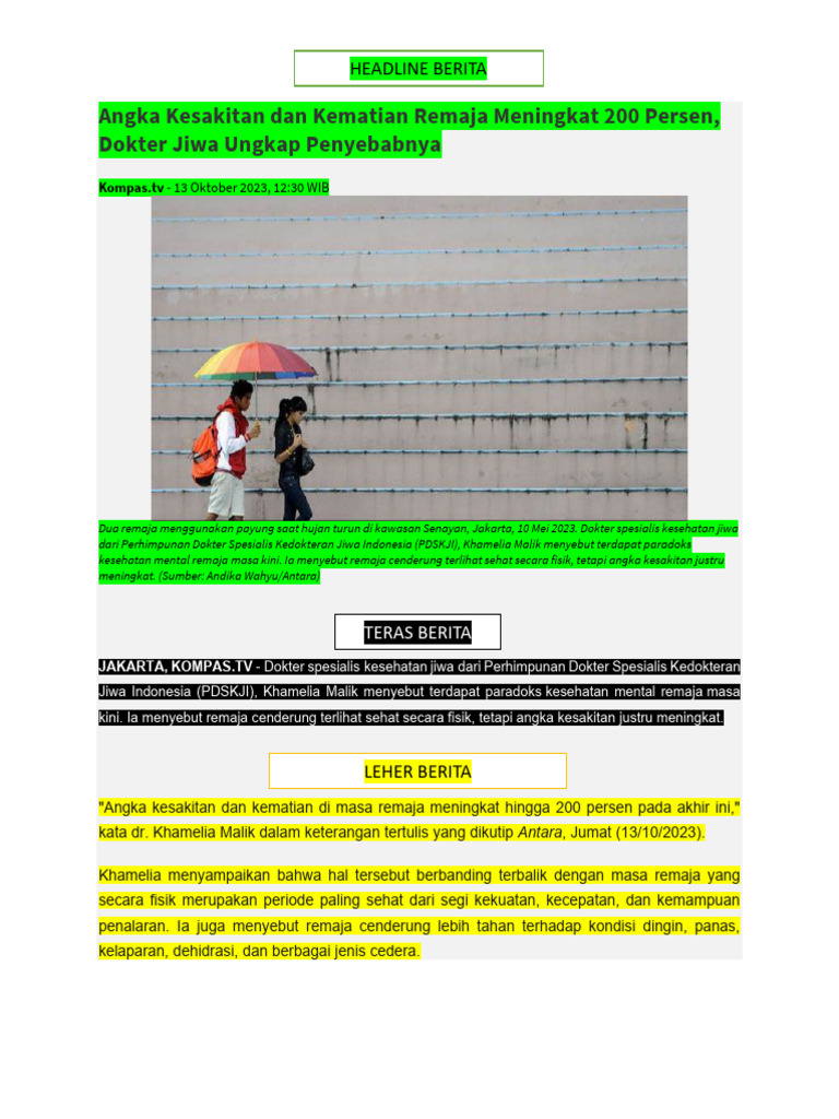Contoh Analisis Berita | PDF