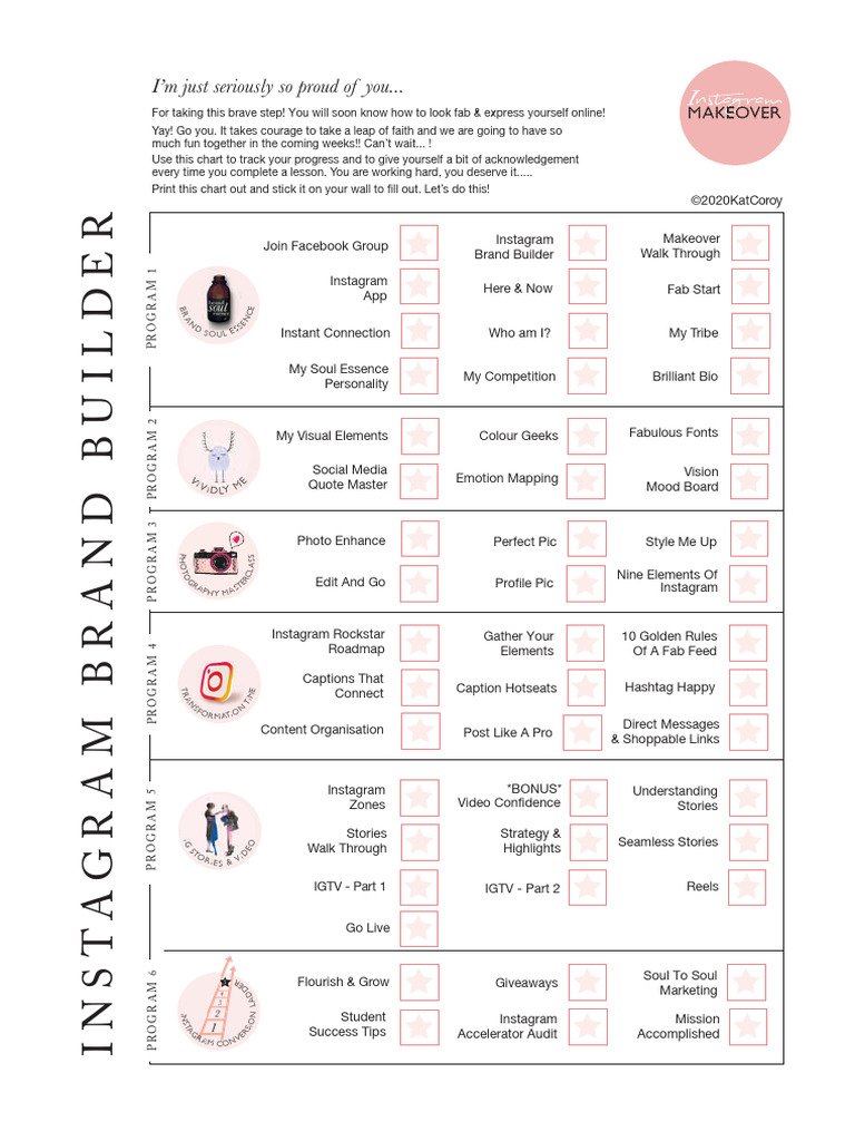 Instagram Brand Builder Chart 4 | PDF | Social Network | Media Sharing