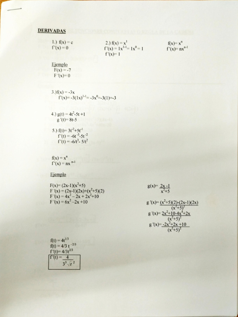 Derivadas | PDF
