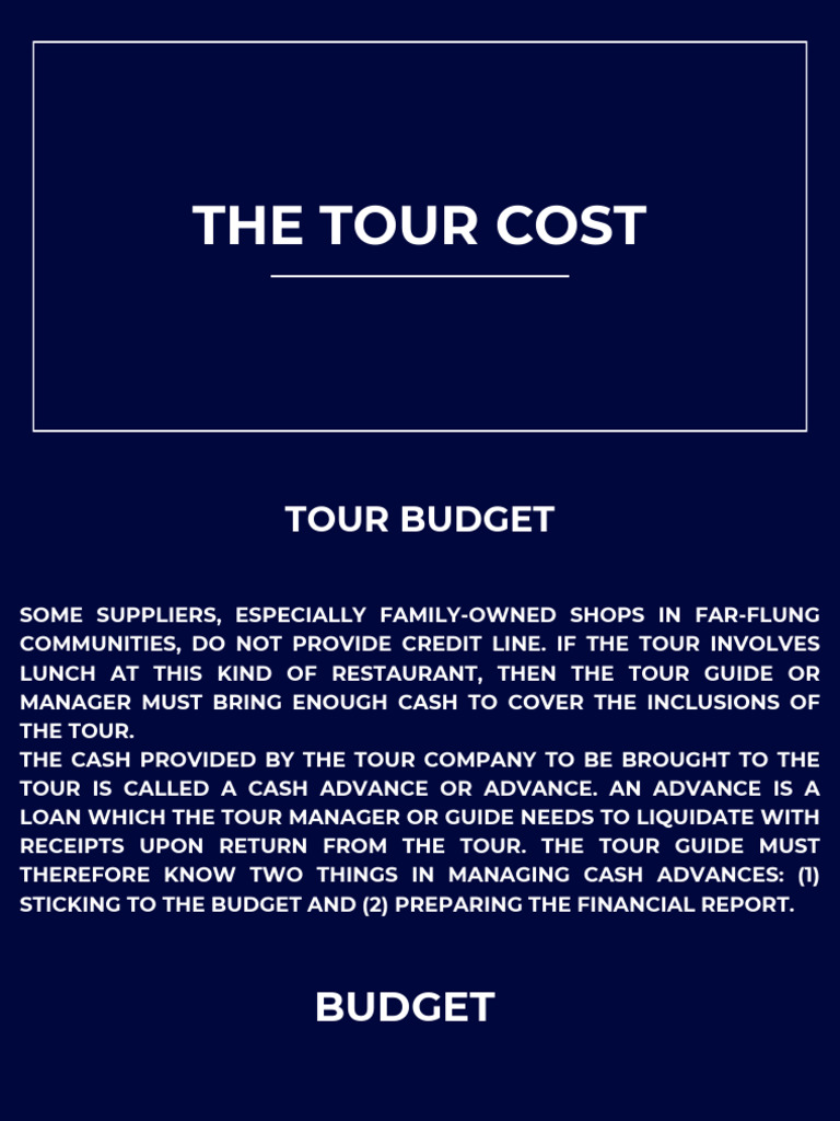 The Tour Cost | PDF | Budget | Expense
