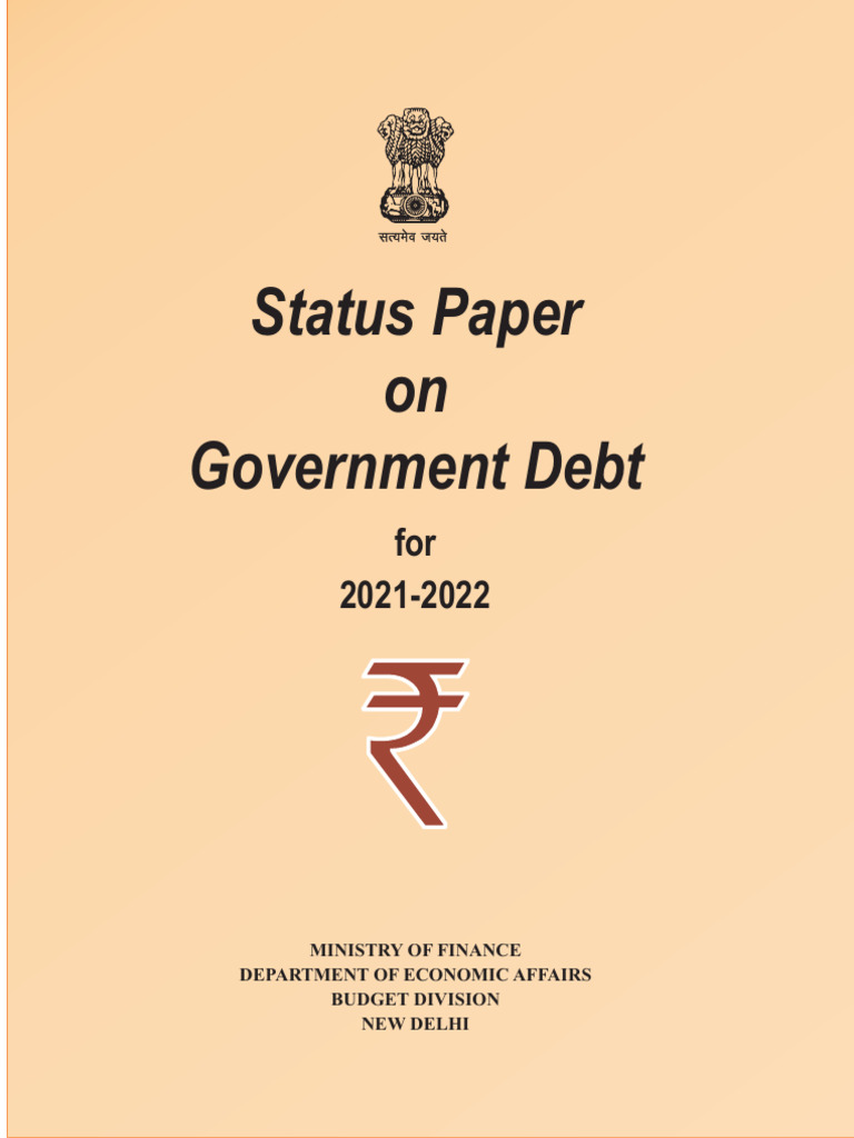 Status Paper On Government Debt For 2021-22 | PDF | Government Debt ...