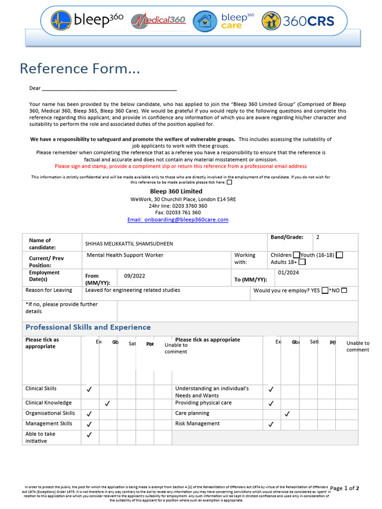 Multi Agency Reference Form | PDF | Behavioural Sciences | Psychology