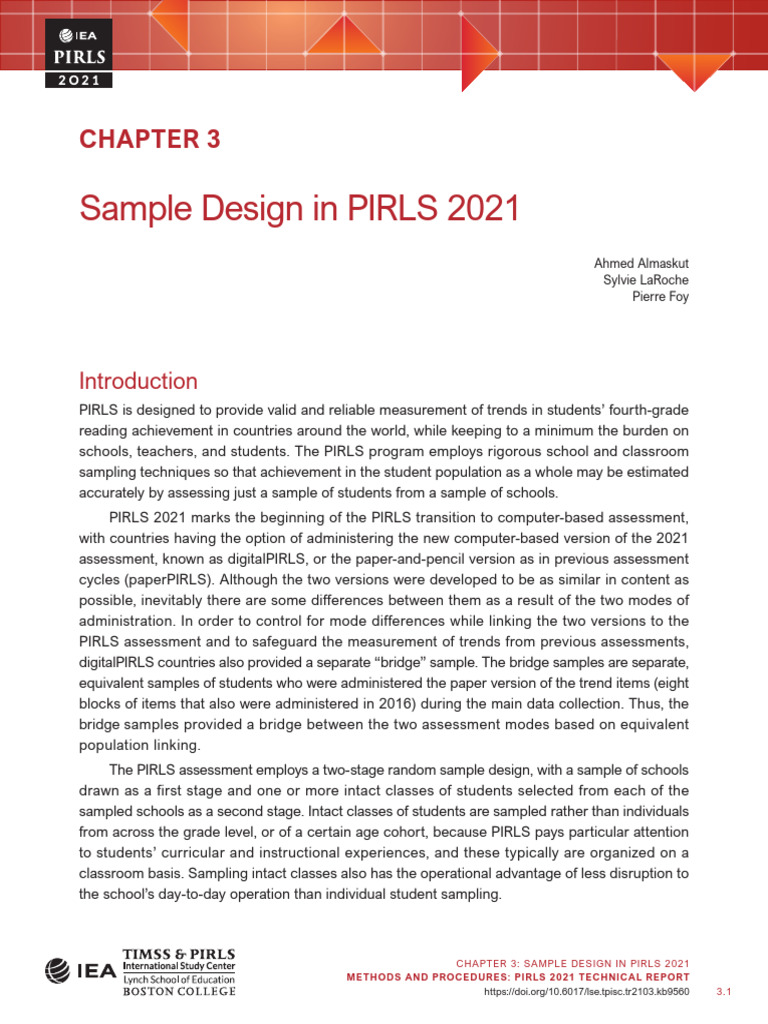 P21 MP Ch3 Sample Design | PDF | Sampling (Statistics) | Stratified Sampling