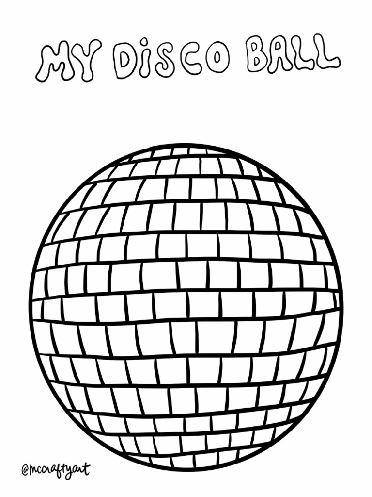 Disco Ball Coloring Sheet | PDF