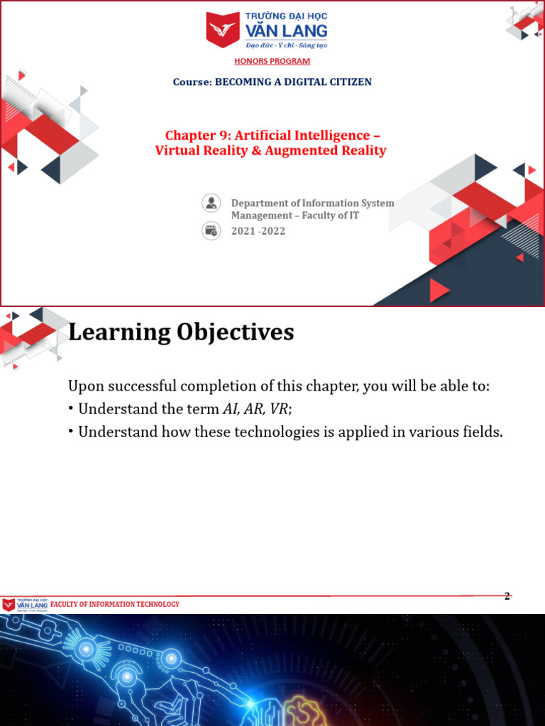 Chapter 9 - AI, VR, AR | PDF | Virtual Reality | Artificial Intelligence