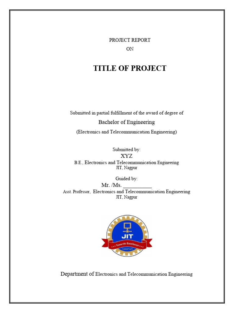 Project Report: Electronics Engineering | PDF | Engineering