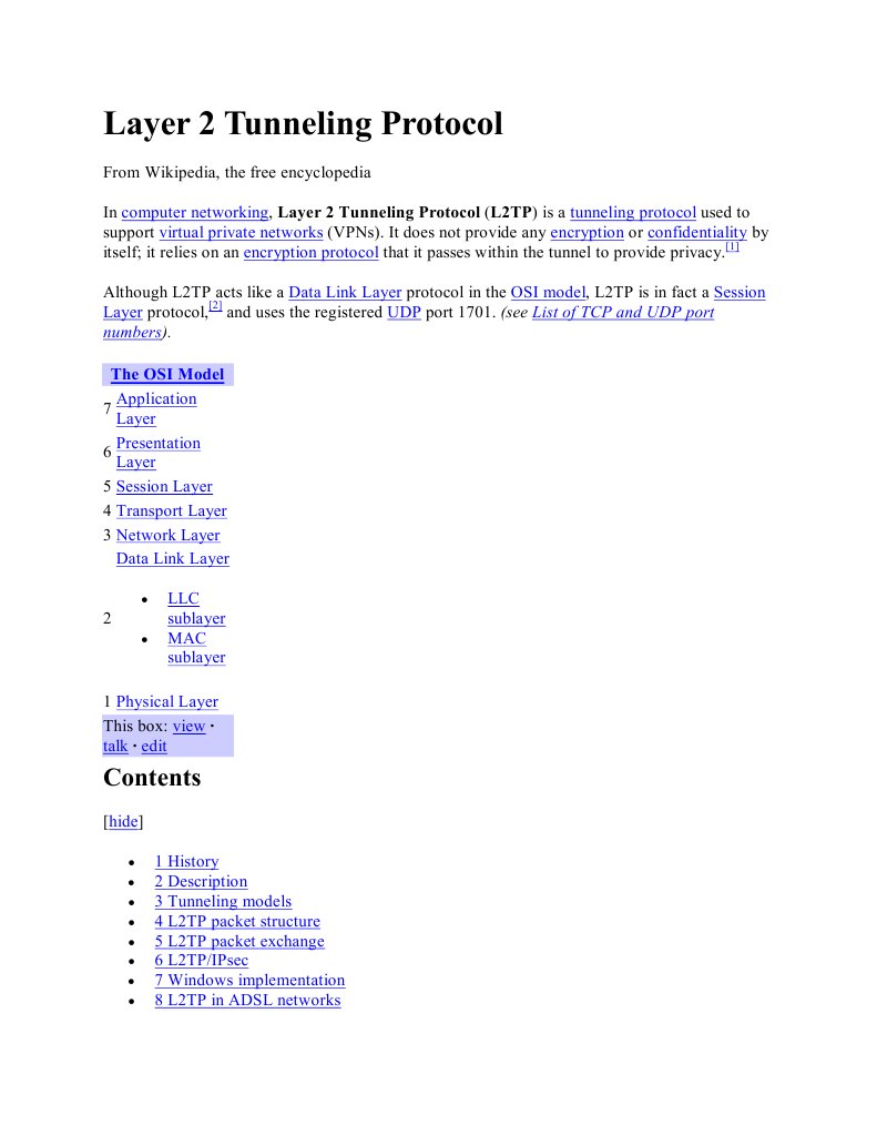 An In-Depth Look at Layer 2 Tunneling Protocol (L2TP) - Its History ...