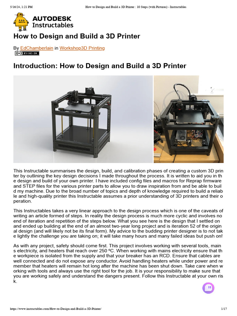 How to Design and Build a 3D Printer _ 10 Steps (with Pictures) - Instructables | PDF | Belt ...