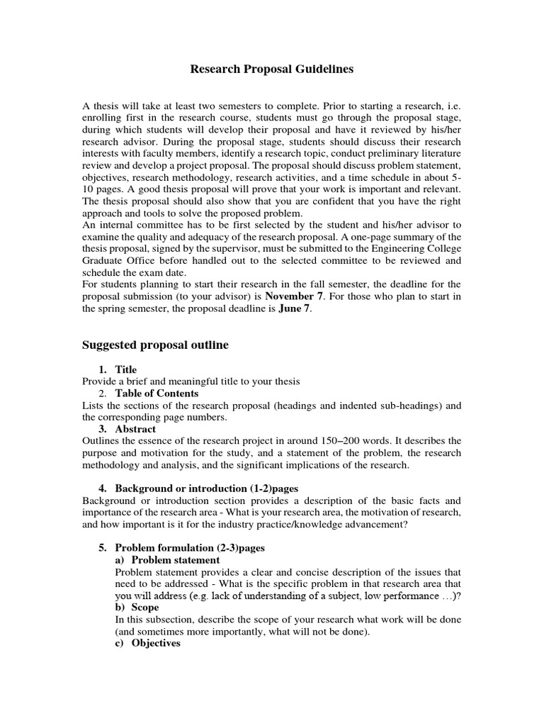 Research Proposal Guideline | PDF | Methodology | Thesis