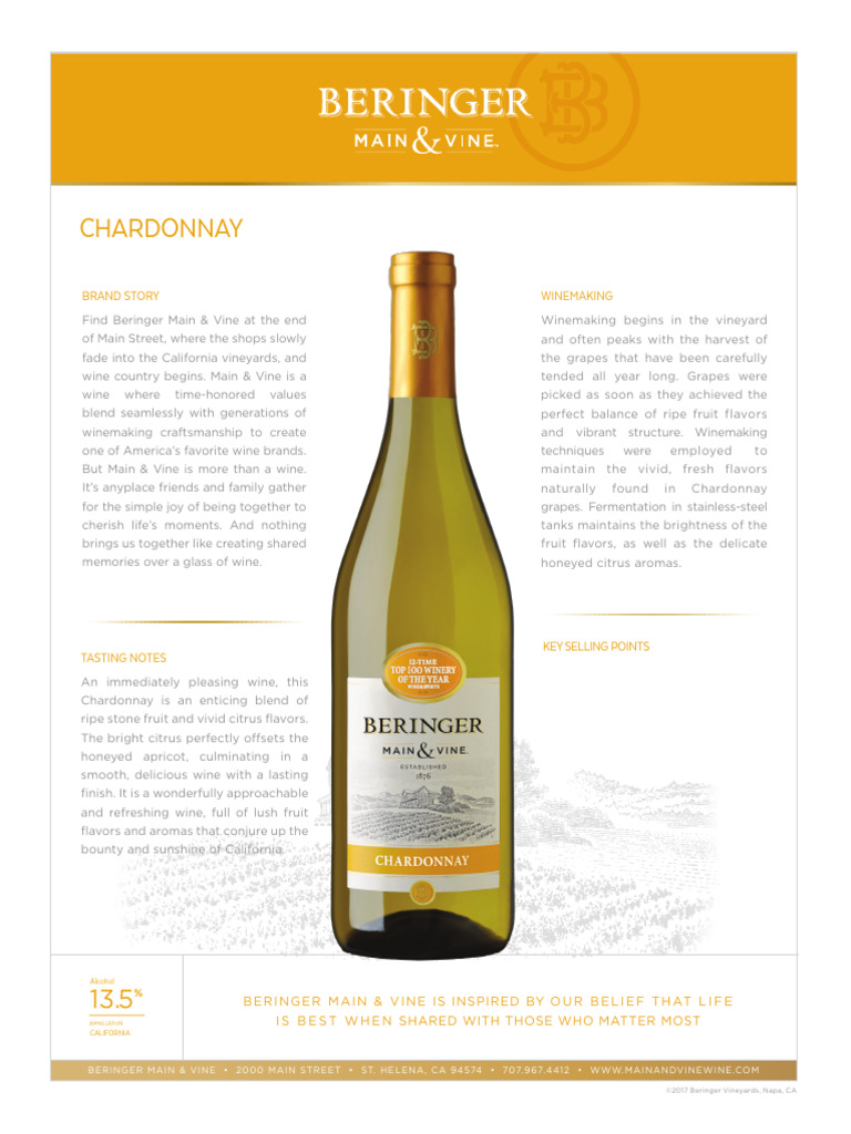 BER - Main&Vine Chard WineNote - 4431 | PDF | Wine | Winemaking