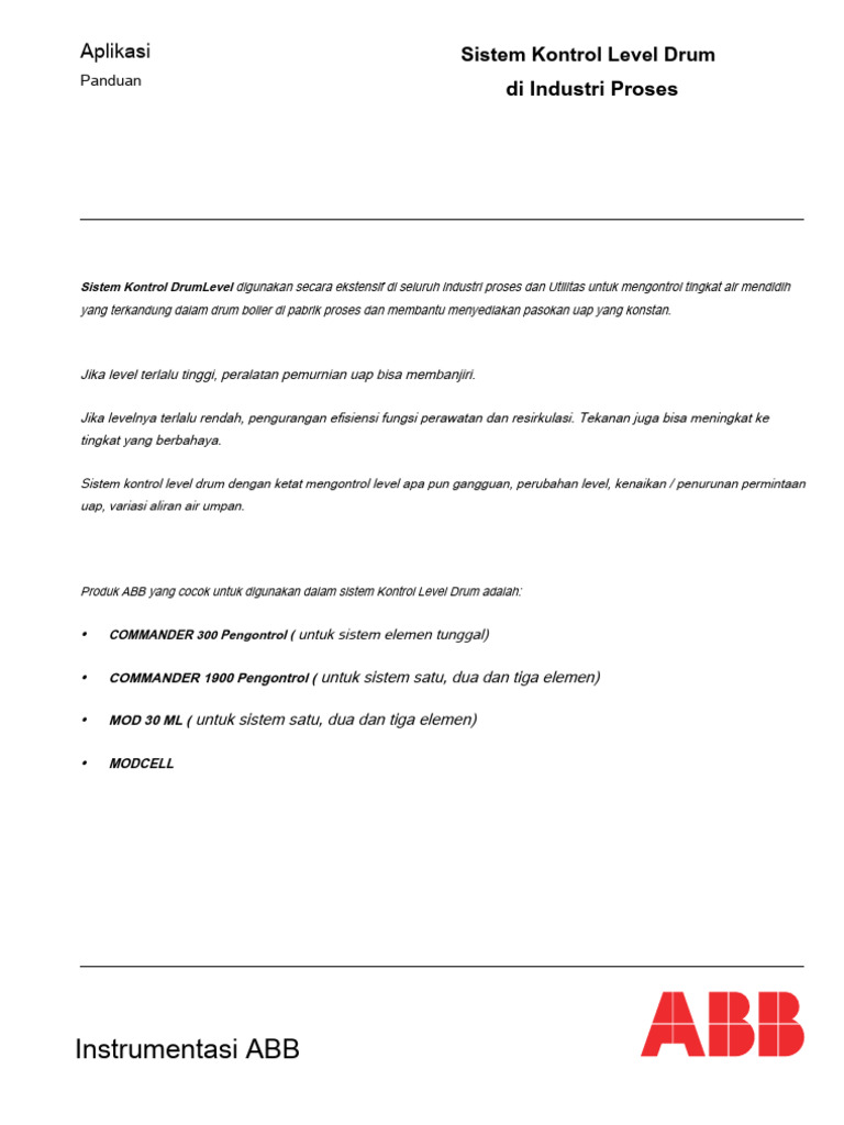 ABB 3 Element Boiler Steam Drum Control - En.id | PDF