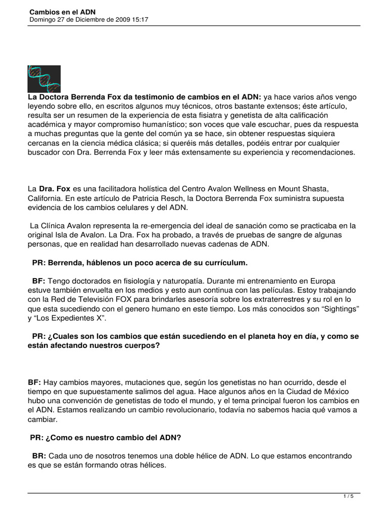 141 Cambios en El Adn | PDF | Virus | Adn